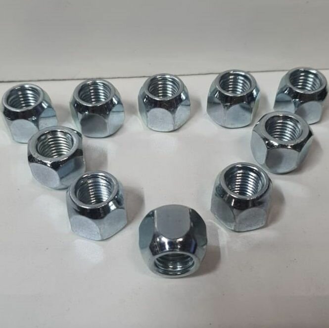 Гайка колёсная М12х1,5х17, конус без выступа, под 19 ключ, 10 штук