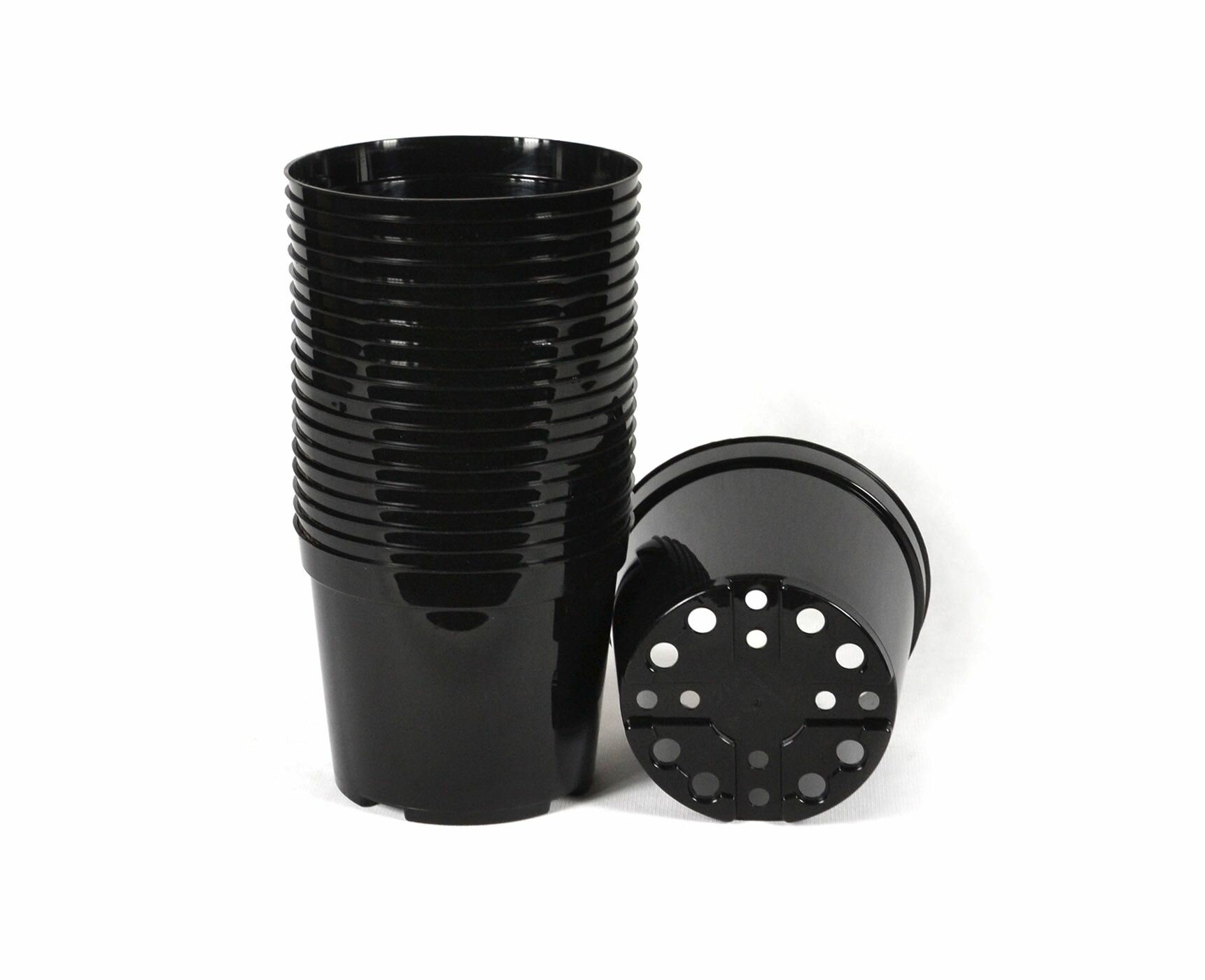 Горшок рассадный 5л, d22см, h18см литьевой черный / 20шт