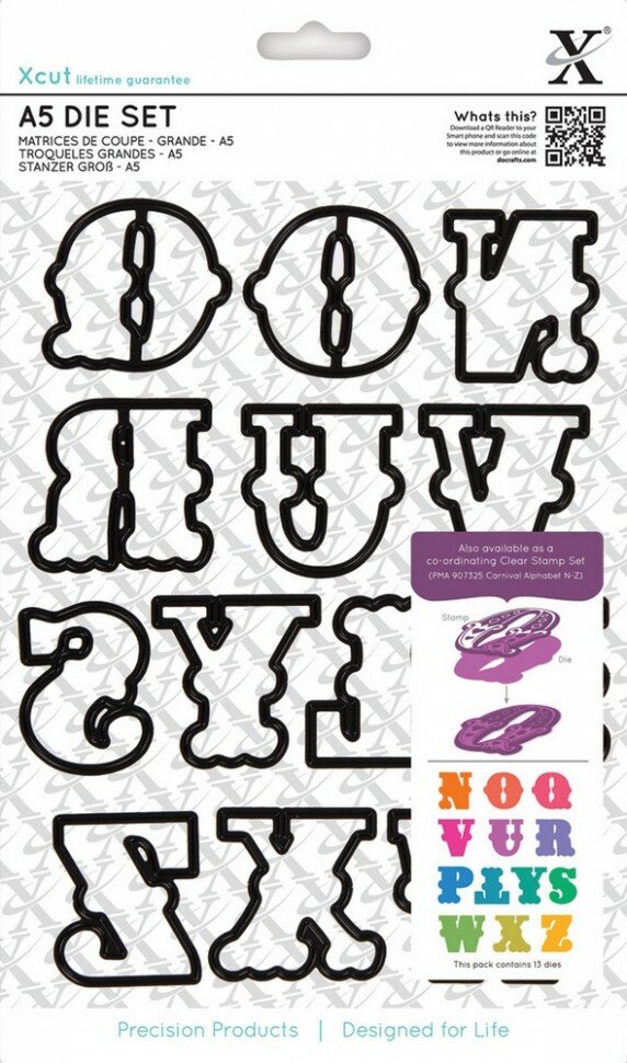 Docrafts XCU503191 Набор ножей для вырубки "Буквы N-Z", 4.5 х 4.3 см