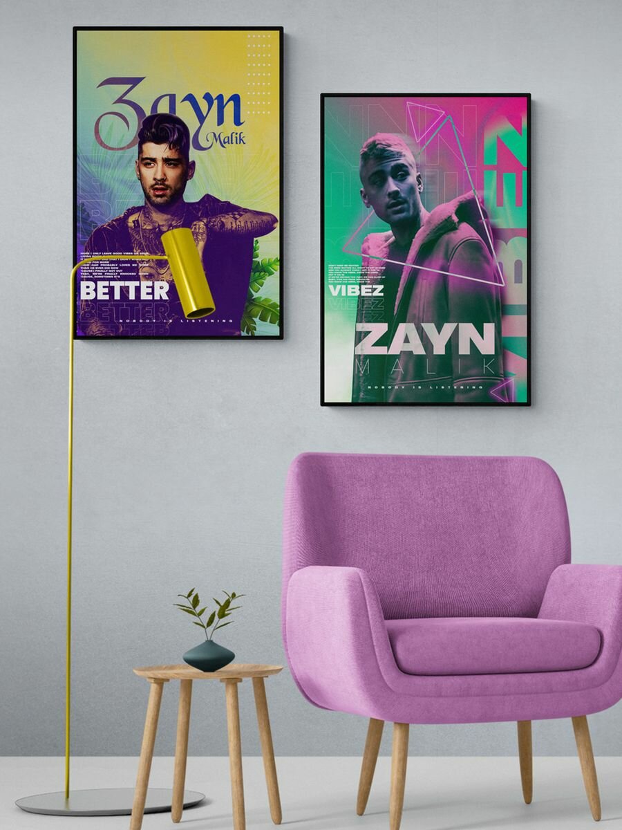 Набор из двух постеров ZAYN. Nobody is Listening. Альбом