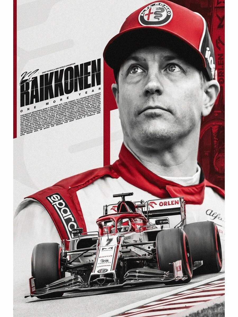 Постер "F1 Sports. Кими Райкконен"