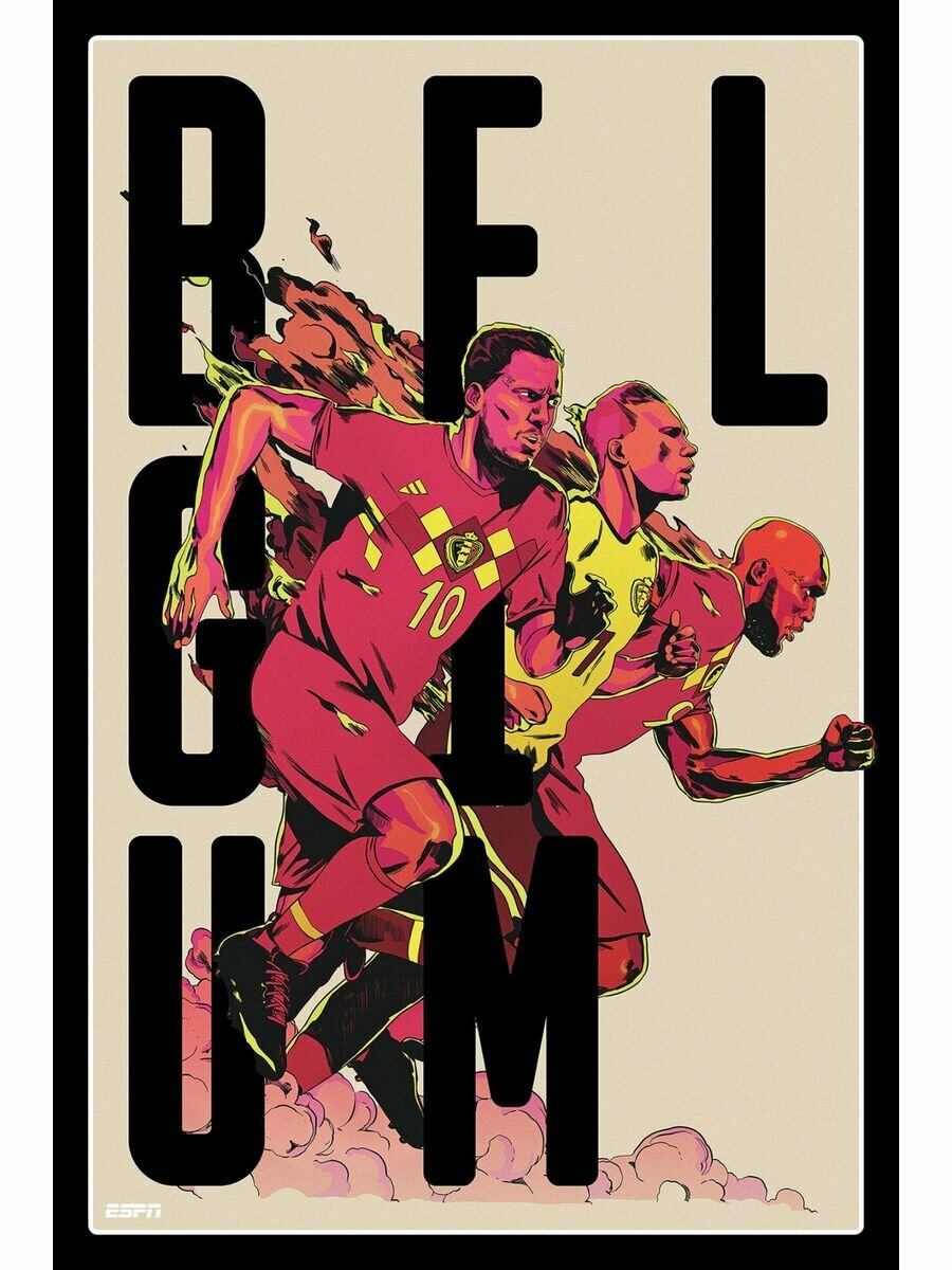 Постер "Чемпионат мира по футболу 2018. Бельгия"