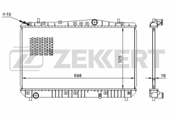 Zekkert Радиатор охлаждения двигателя Chevrolet Rezzo 05-