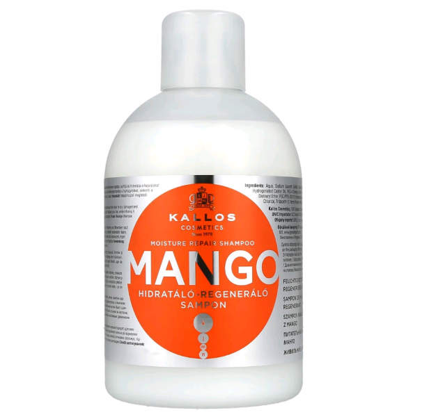 Kallos Mango Шампунь "с маслом манго" для питания и восстановления сухих, поврежденных волос 1000 мл.