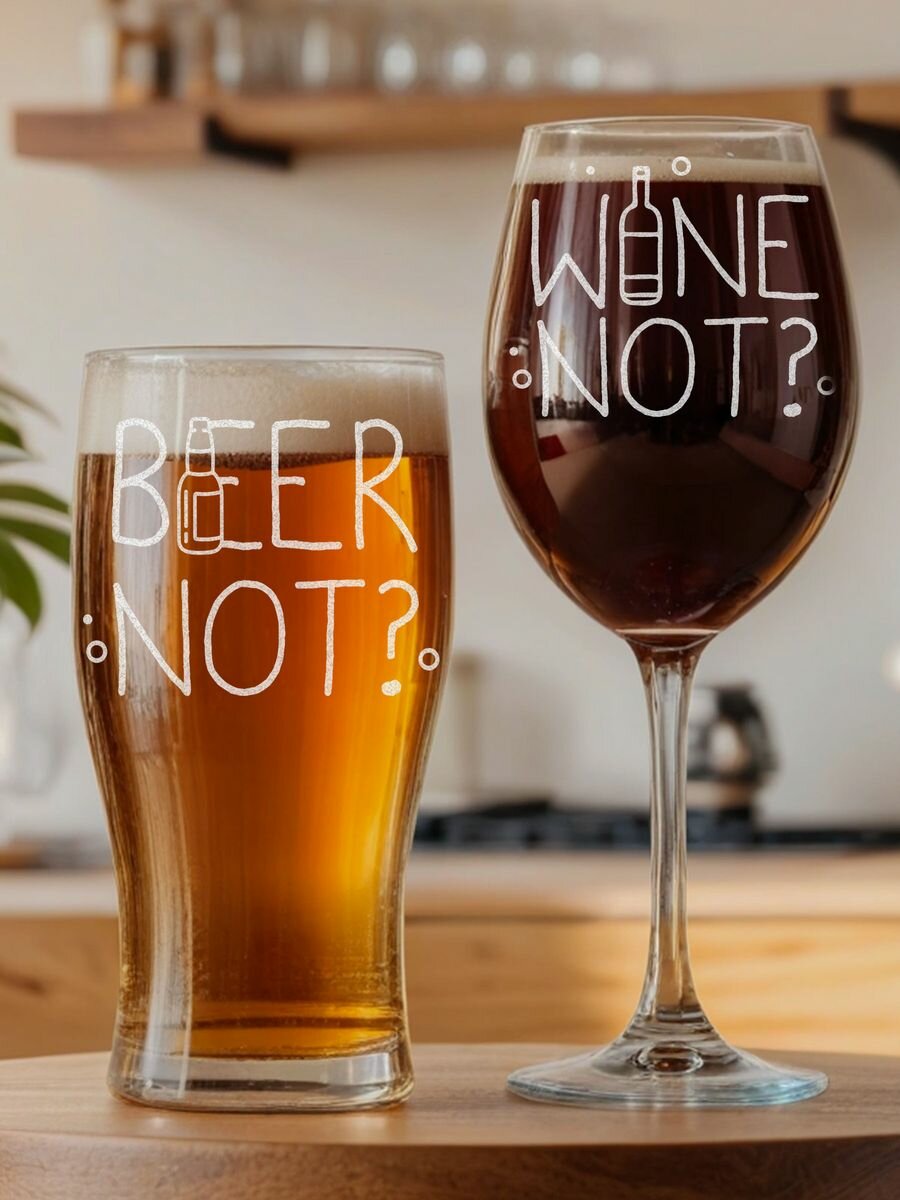 Набор бокалов Wine Beer not