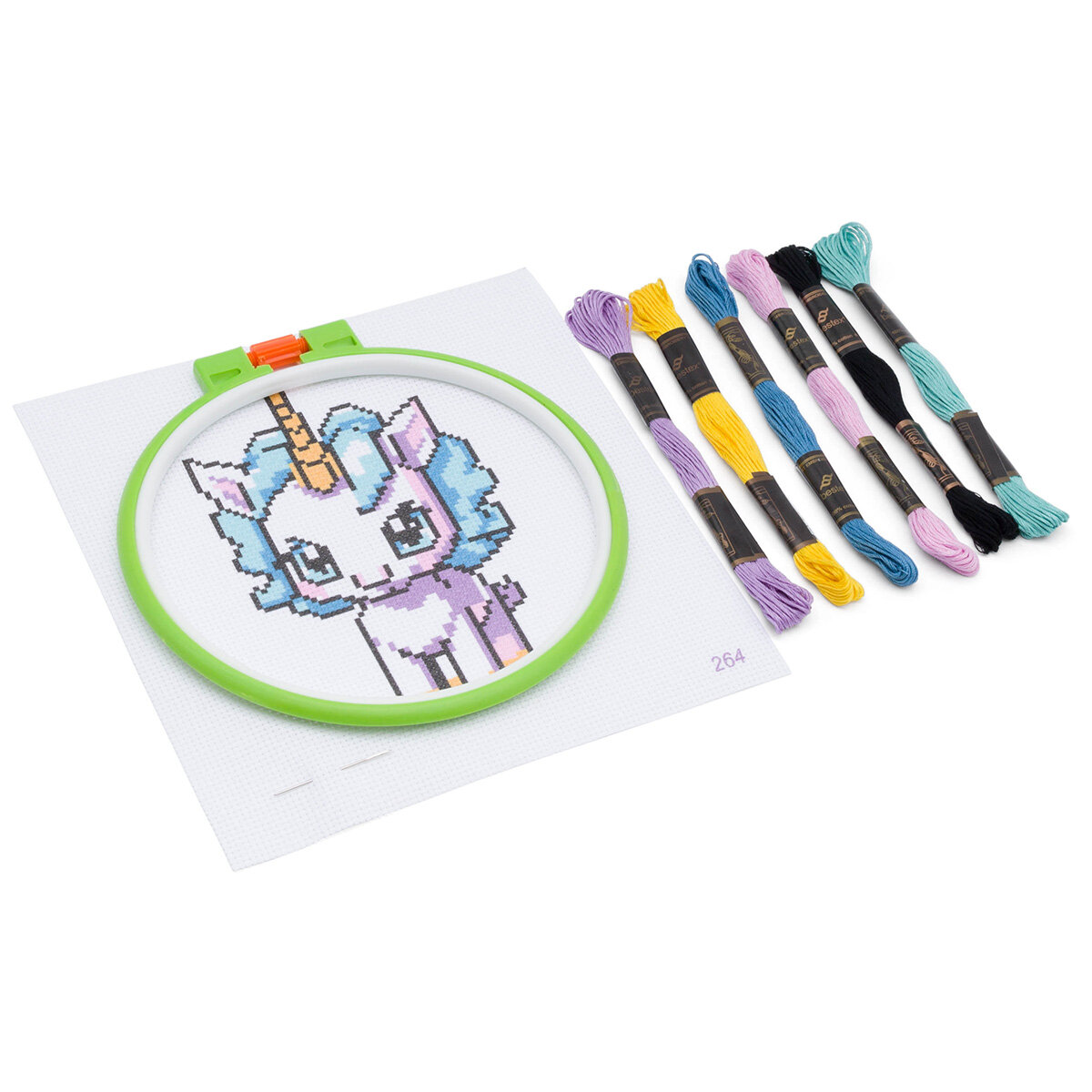 Набор для вышивания крестиком Hobby & Pro Kids 'Единорожик' 19*18см