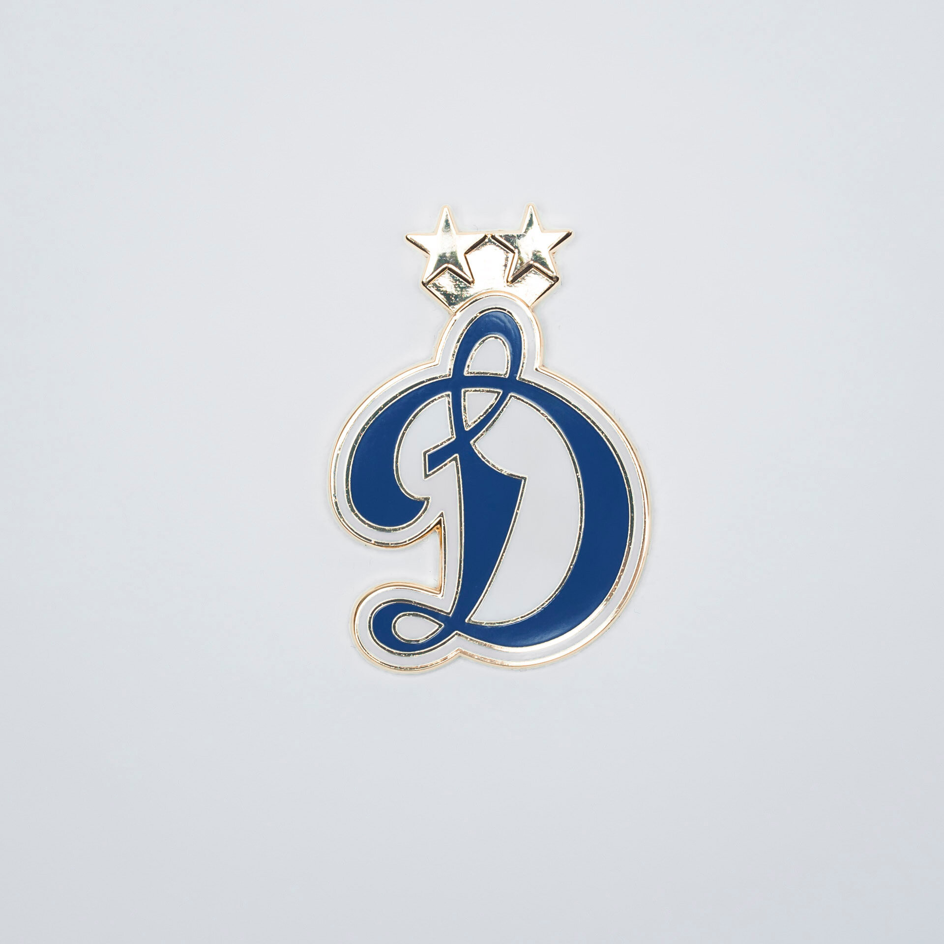 Магнит металлический лого ФК Динамо Москва, белый, для болельщиков