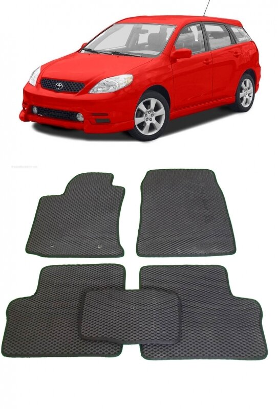 Ева коврики Toyota Matrix (Е130) 2002 - 2008/ Ева ЭВА сота/ цвет Серый c серой окантовкой / EVA Smart / коврики в салон автомобиля Тойота