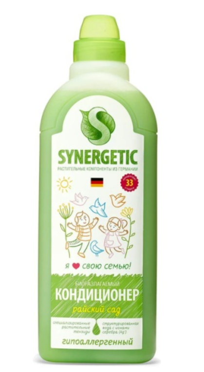 Кондиционер-ополаскиватель для белья Synergetic Райский сад, 1 л
