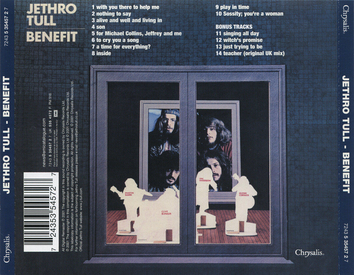 Компакт-диски, Chrysalis, JETHRO TULL - Benefit (CD) — фото 1