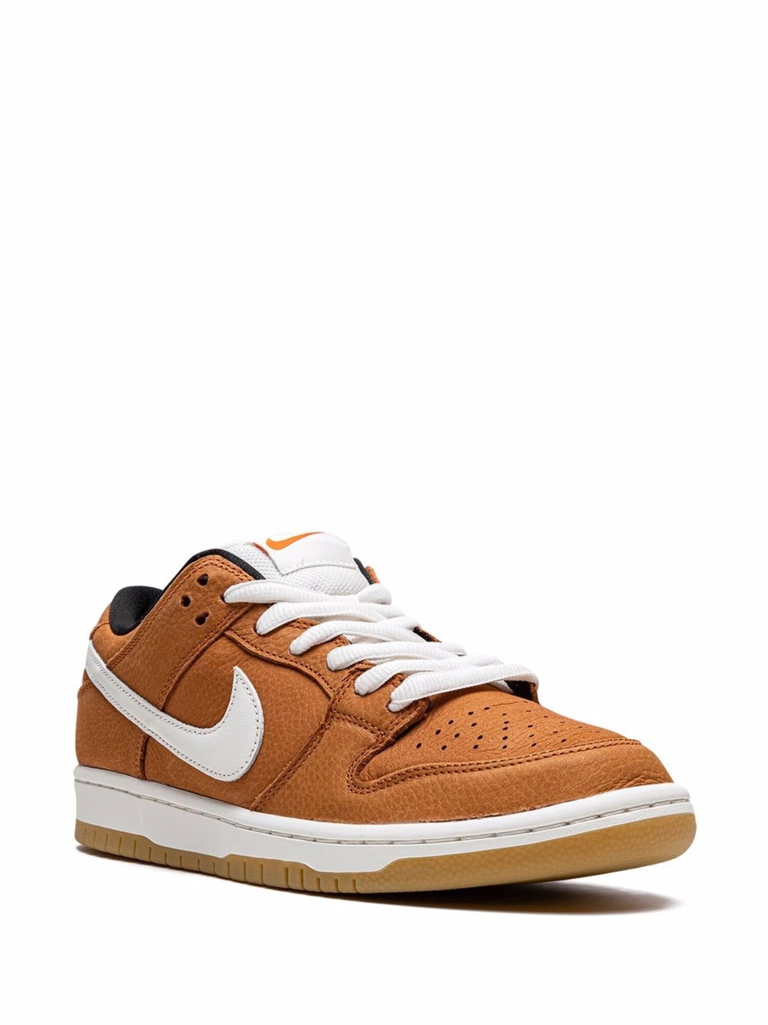 Кроссовки NIKE SB Dunk Low Pro Iso, размер 13 US, коричневый/серый/оранжевый — фото 1