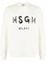 Свитер MSGM, размер 52, , бежевый/белый