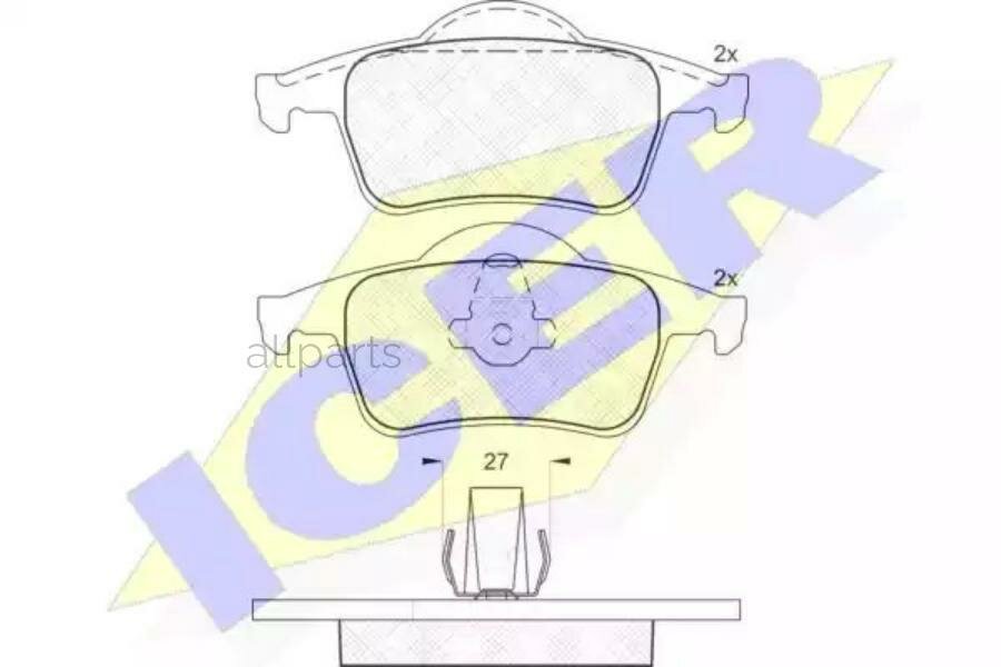 ICER 181298 Тормозные колодки