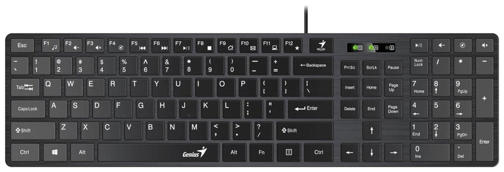 Клавиатура Genius SlimStar 126, USB, 104 , 1.5 м. черный