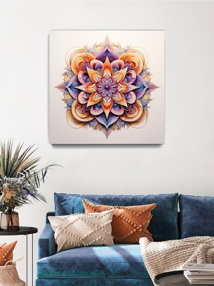 Картина на холсте "Мандала Благородности" 50х50 см