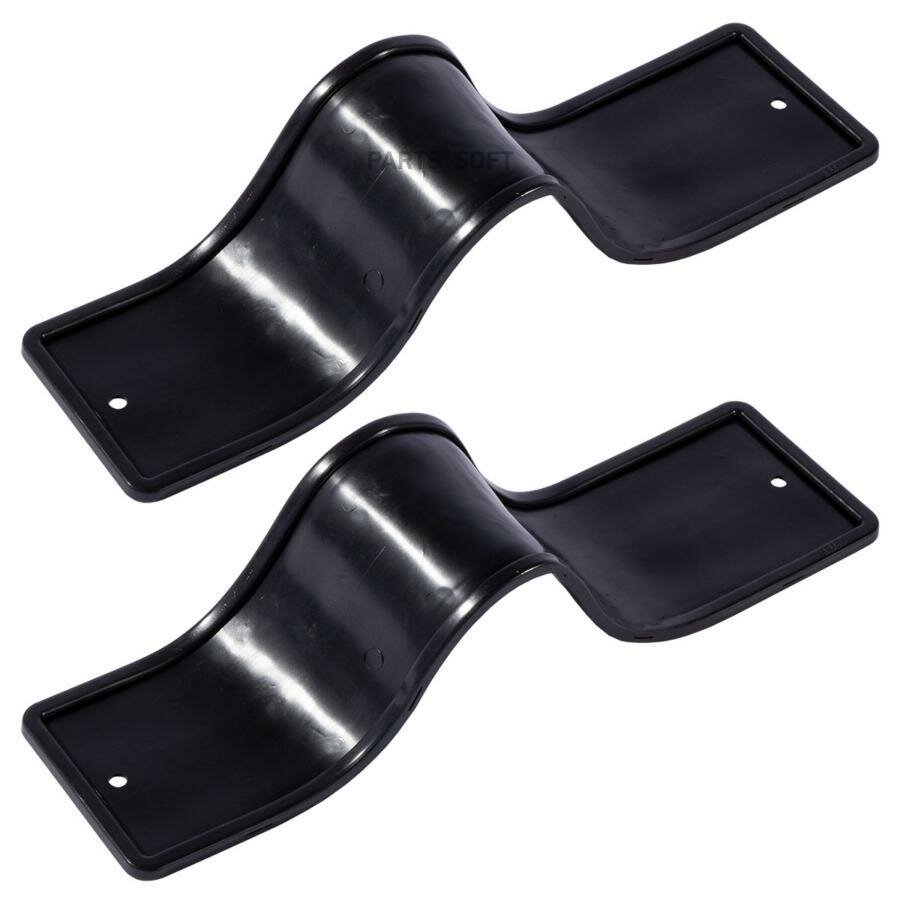 SPL265 DOLLEX Рамка номерного знака силиконовая без адаптера, черная (уп. 2 шт.)