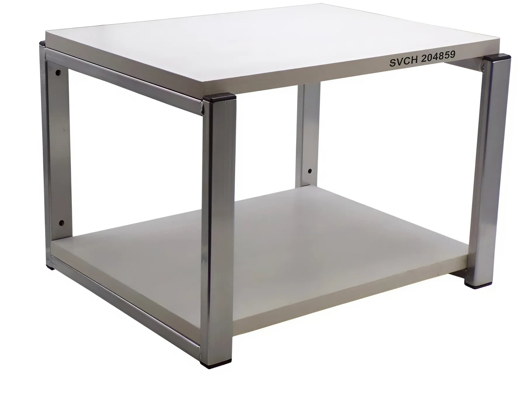 Полка для микроволновки GARROSS "SIBERIA 204859", две полки 30х40 см, высота 25 см, каркас под хром, цвет полок сосна