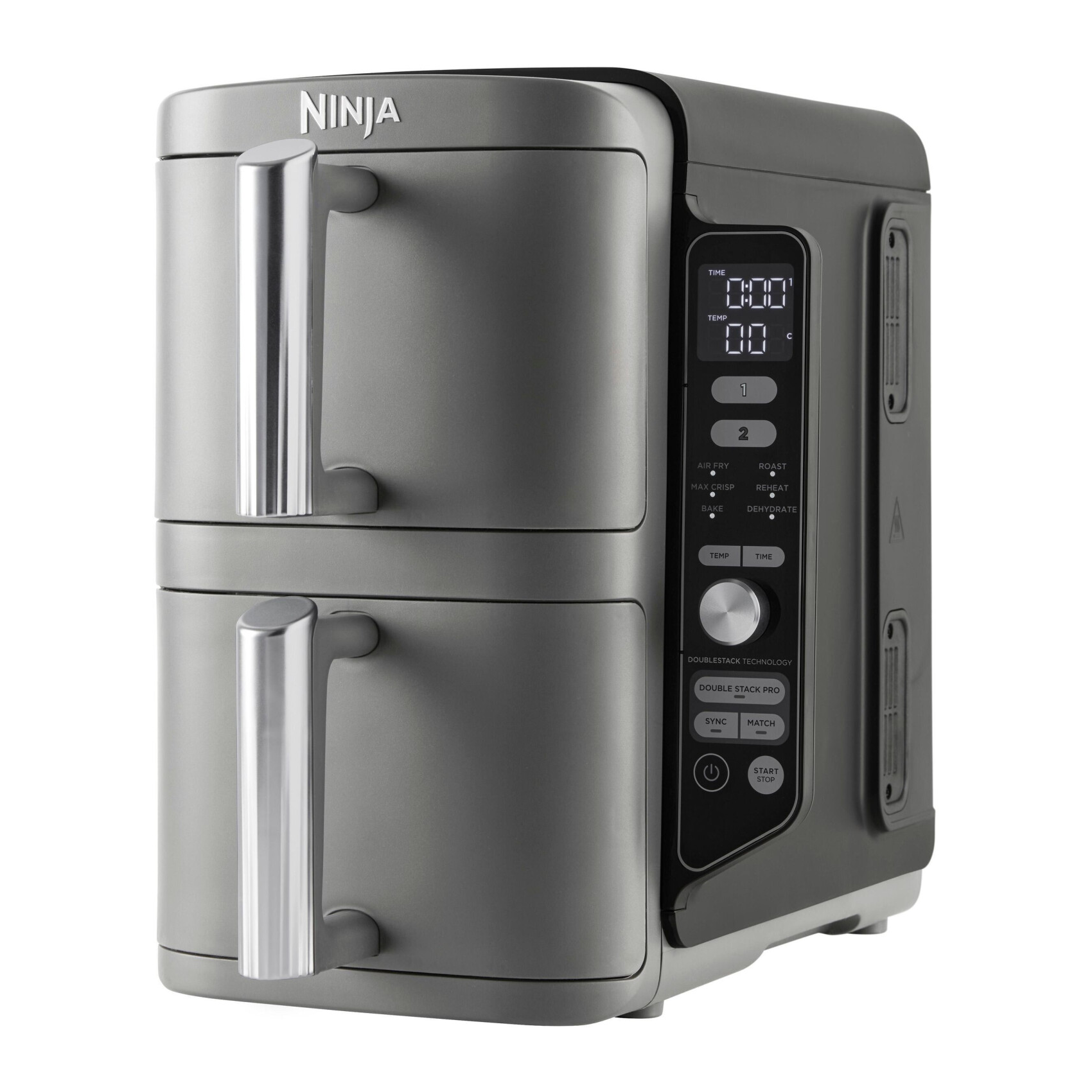 Аэрогриль c двойной корзиной Ninja Double Stack XL 9,5 л SL400EU, серый