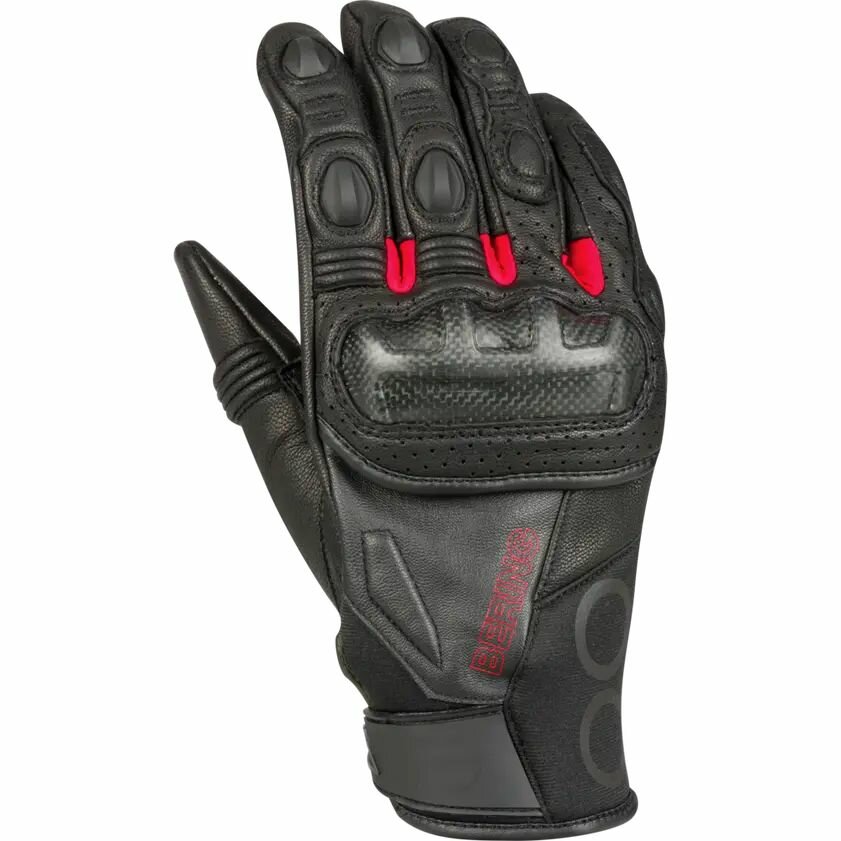 Мотоперчатки кожаные мужские летние Bering RADIAL Black/Red, T11