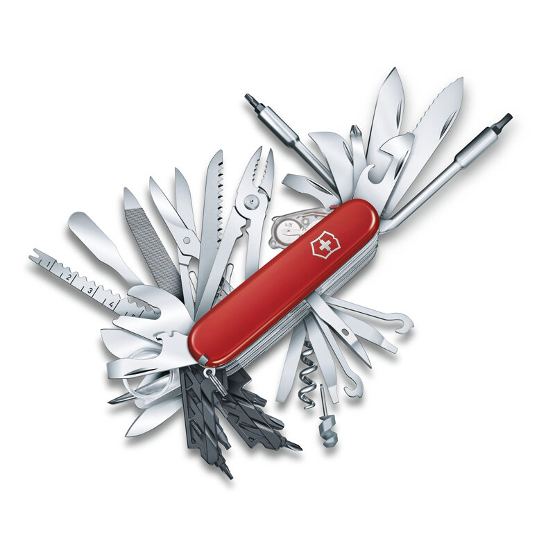 Нож перочинный VICTORINOX Swiss Champ XXL, 91 мм, 73 функции, красный, шт