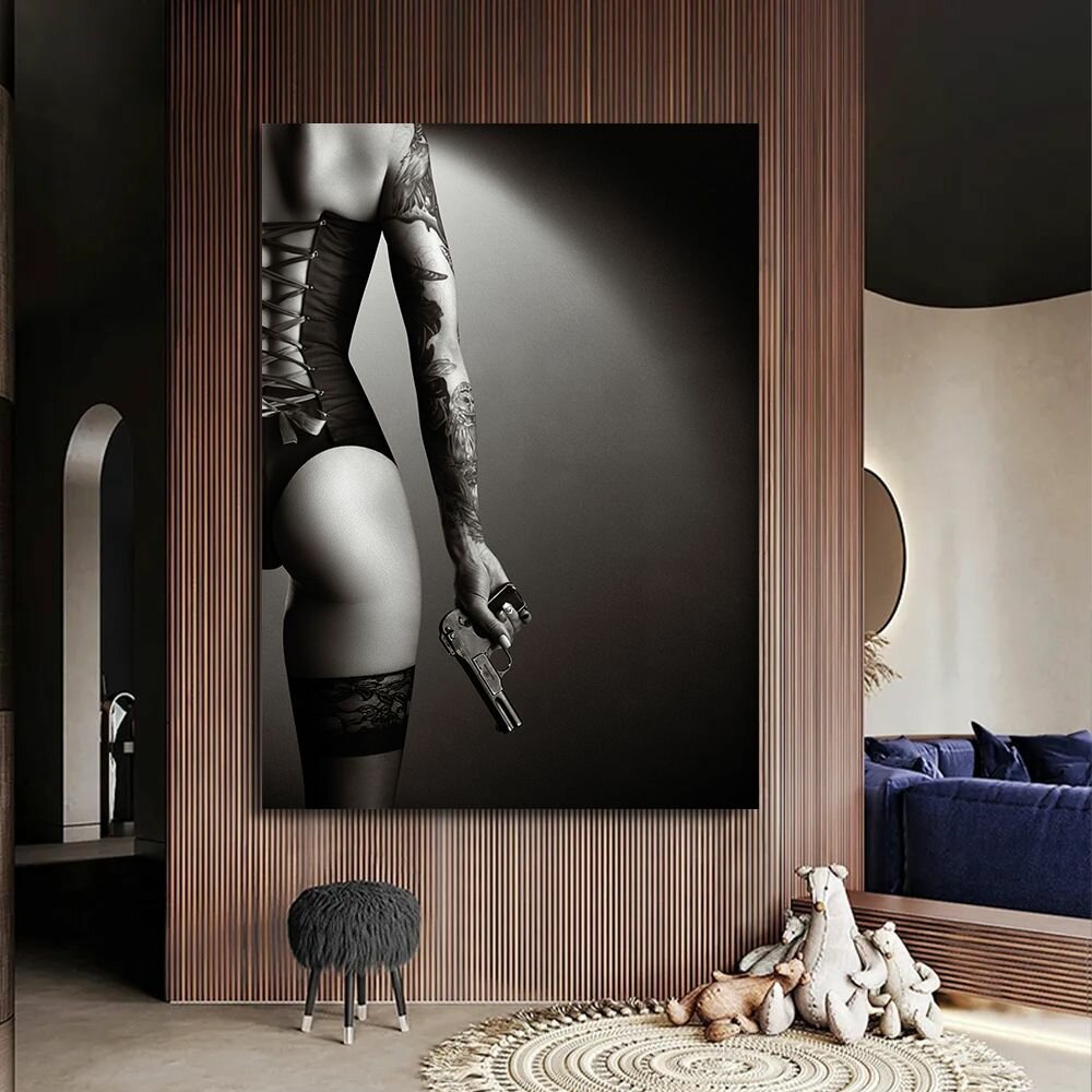 Картина 18+, картина голая девушка, 20х30 см.