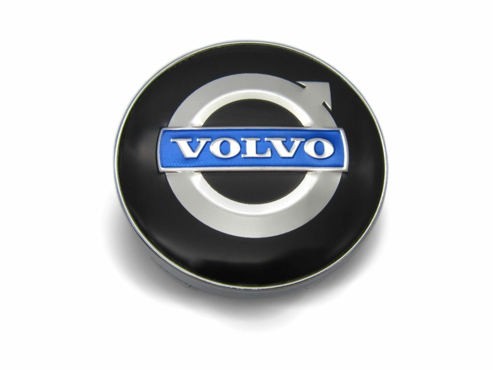 Колпачок, заглушка на литой диск Volvo black 60/56 мм, 1 шт.