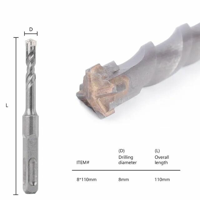 Сверло по бетону XCAN с хвостовиком SDS PLUS, размер 8х110 мм