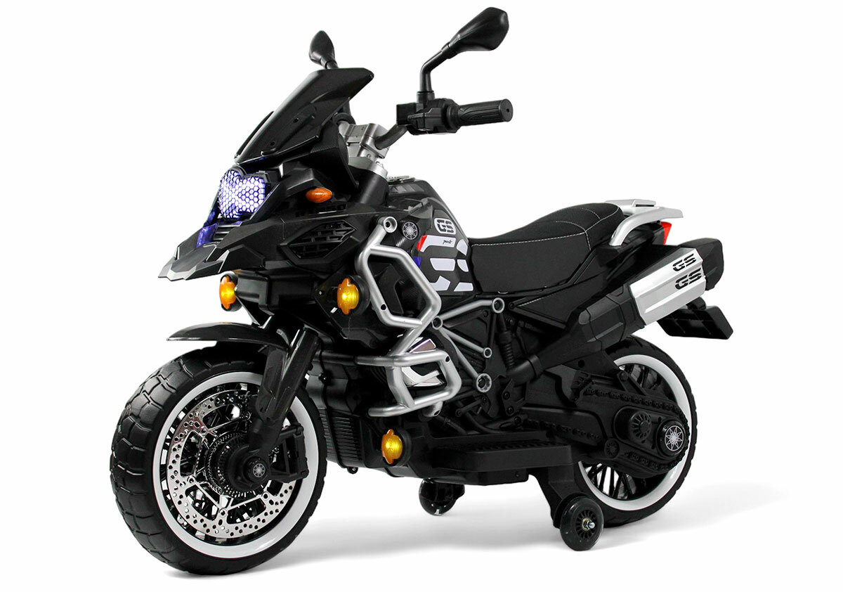 Детский электромотоцикл RiverToys М009БХ Серый