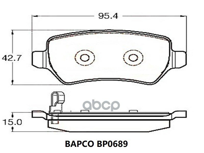 Колодки тормозные дисковые задние, комплект, шт BAPCO арт. BP0689