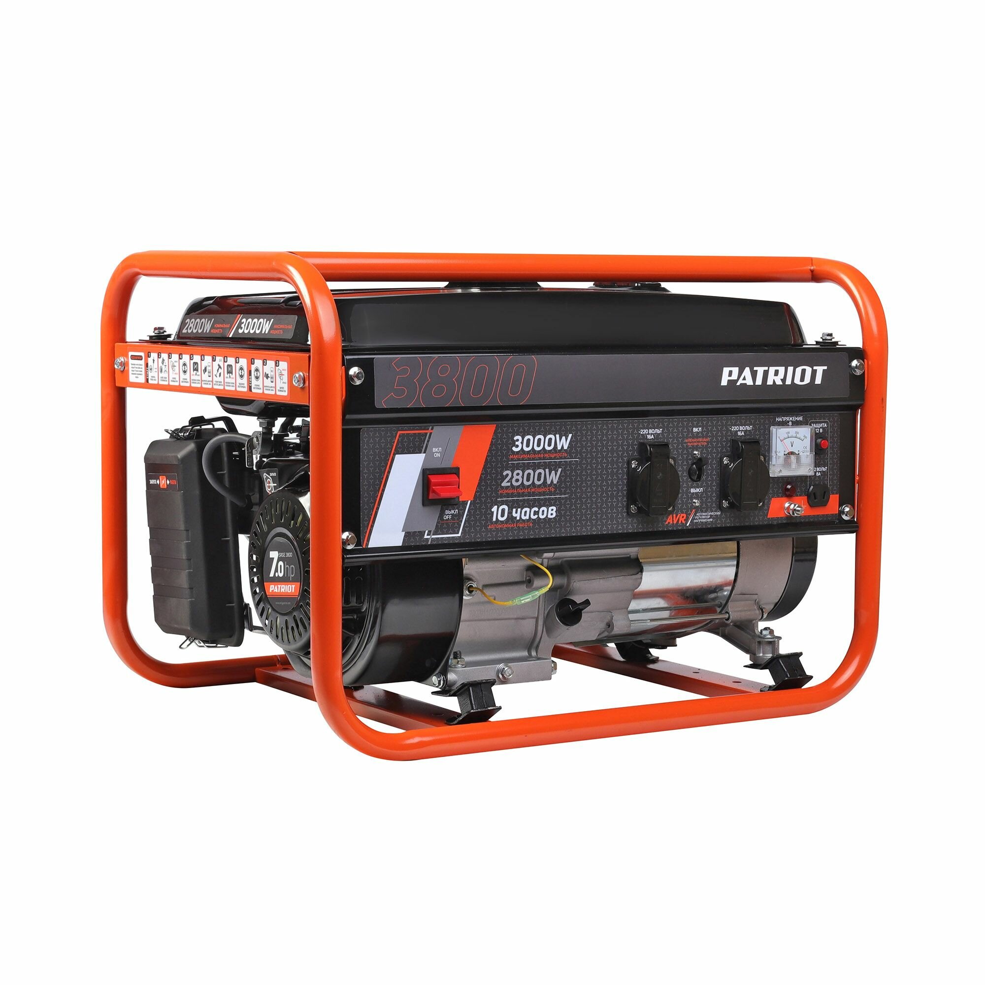 Бензиновый генератор PATRIOT "Max Power" SRGE 3800, ручной запуск, мощность до 3кВт