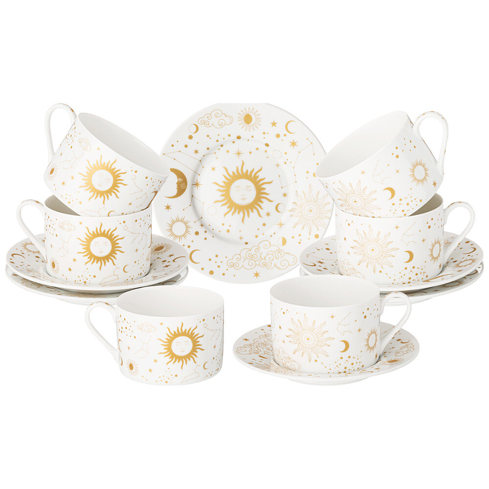 Чайный набор 86-2560 lefard astronomy на 6 пер. 12 пр. 200 мл