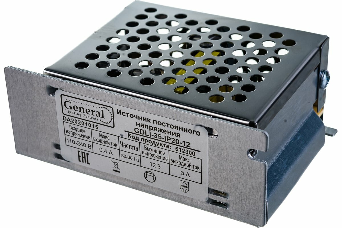 General Lighting Systems Драйвер для светодиодной ленты GDLI-35-IP20-12 35Вт 12В IP20 512300