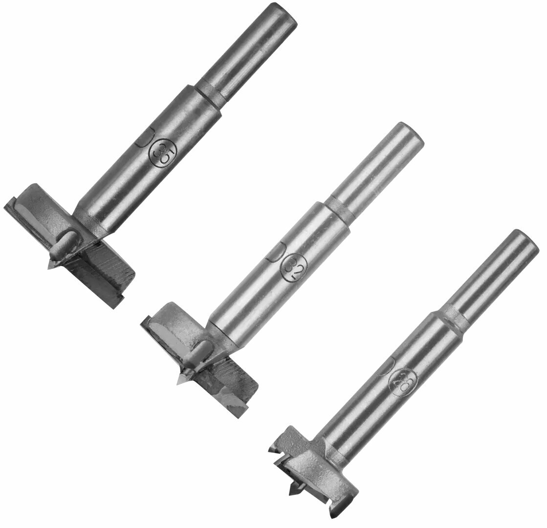Набор сверл форстнера по дереву 26/32/35x80 мм, 3 шт.