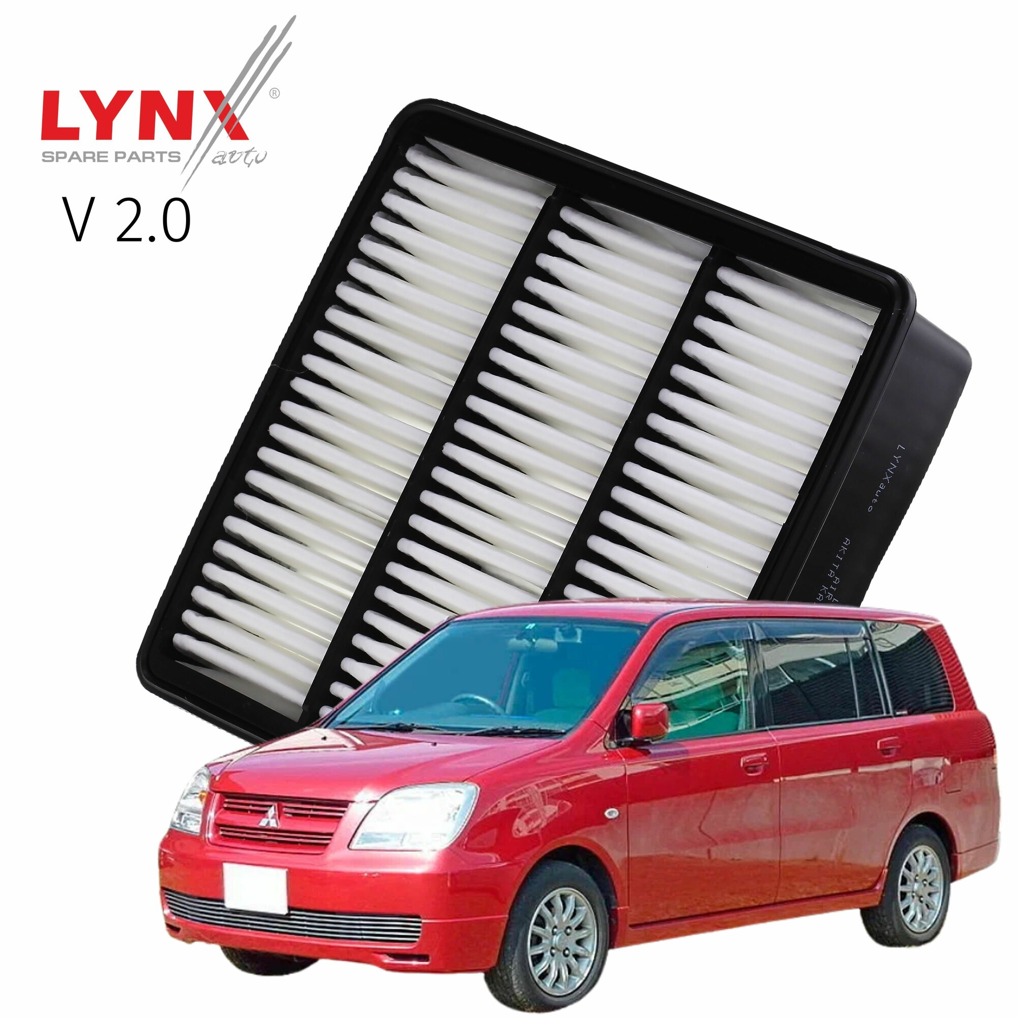 Фильтр воздушный Mitsubishi Dion (1) / Митсубиси Дион 2000 2001 2002 2003 2004 2005 V2.0 4G94 / 1шт LYNXauto