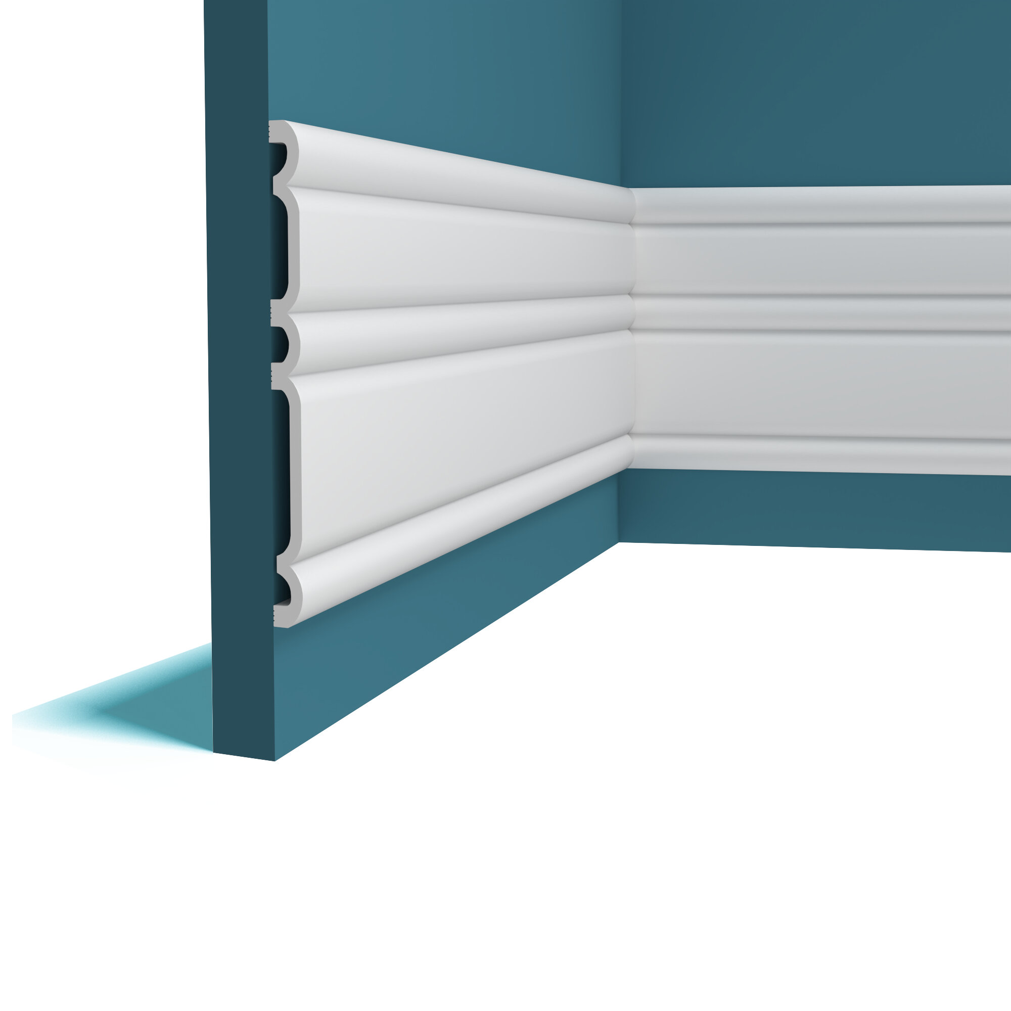 Декоративная 3D панель Перфект-Plus P169-2800, из дюрополимера, под покраску, 280х20х1.4см, 1 шт.