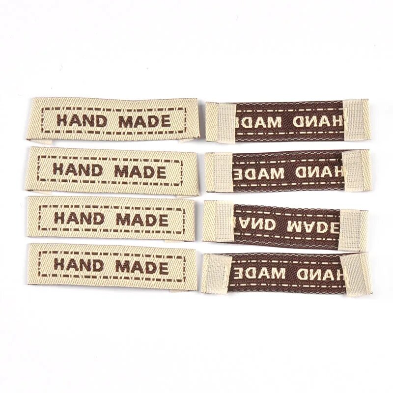 Моющиеся тканевые ярлыки для одежды 50 шт. Коричневый, C3629-6