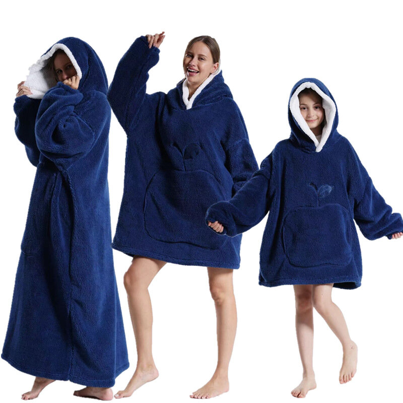 Женское одеяло для ленивых/фланелевое/с двухслойным утеплителем/подходит для взрослых и детей