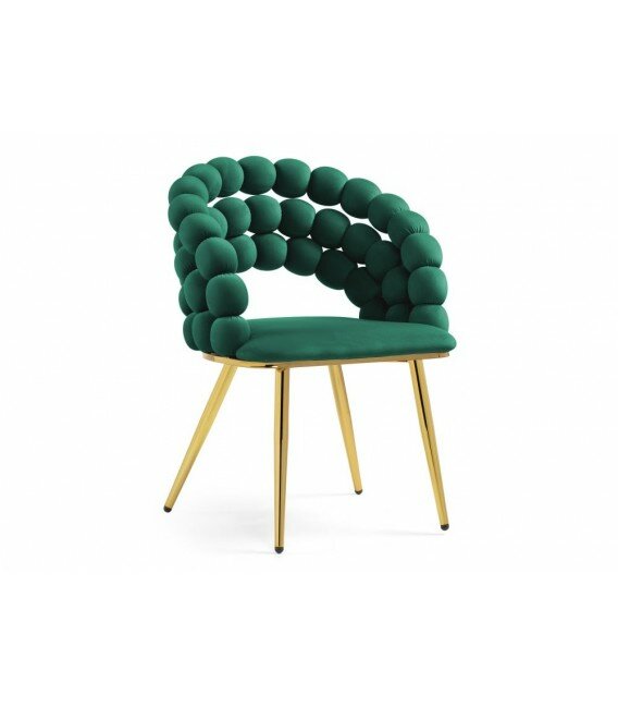 Стул на металлокаркасе Blue green / gold 915763