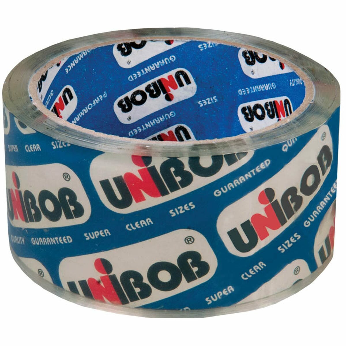 Клейкая лента (скотч) упаковочная Unibob (48мм x 50м, 45мкм, кристально-прозрачная) (4607025330059), 6шт.