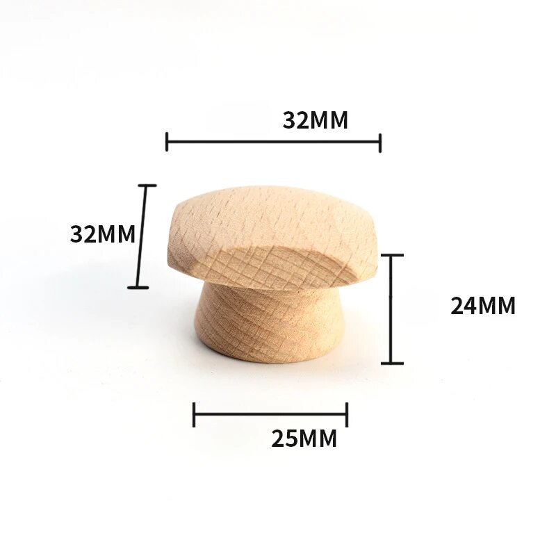 Деревянная ручка для шкафа, knob, 32x32x25 мм