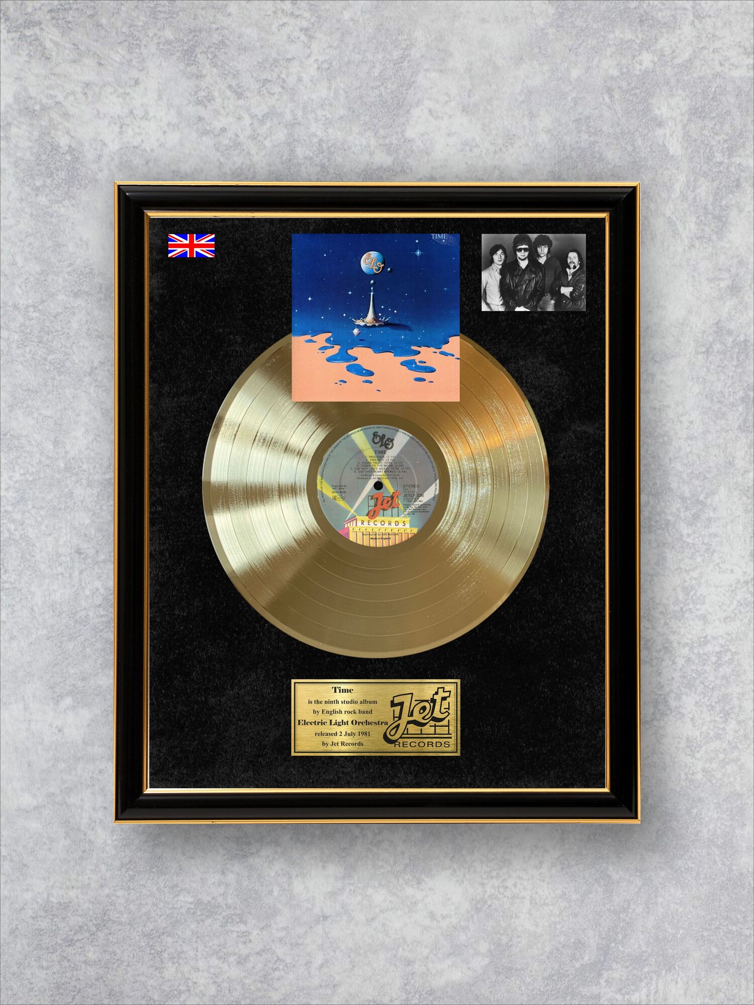 Картина в рамке с декоративной пластинкой Electric Light Orchestra