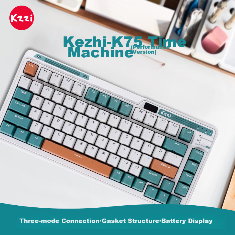 Механическая клавиатура KZZI K75 Performance Edition, трехрежимная, 2.4G, PBT, RGB, Encounter Switch