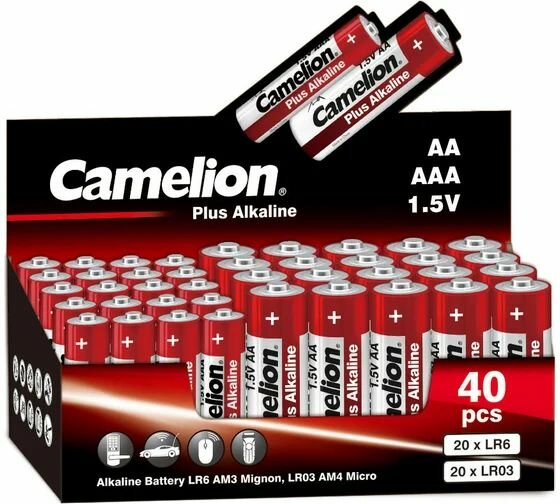 Батарейка Camelion Plus Alkaline COMBO40 (20LR6 + 20LR03-CB, 1.5В) 14981