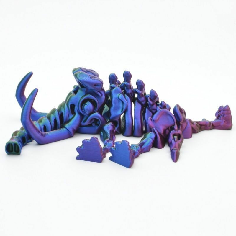 Игрушка-мамонт, 3D-печать, подвижный, 21 см