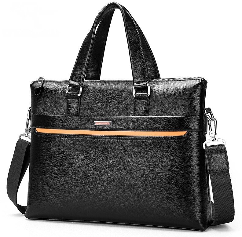 Сумка-портфель MyPads 8258 из качественной импортной эко-кожи для ноутбука 14.0/15.4 дюймов деловая сумка портфель формата А4 сдержанный и лакони.