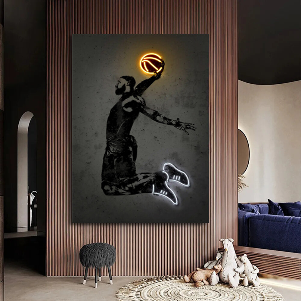 Баскетбол / спорт, картина спорт / в интерьер, подарок баскетболисту, 20х30 см.