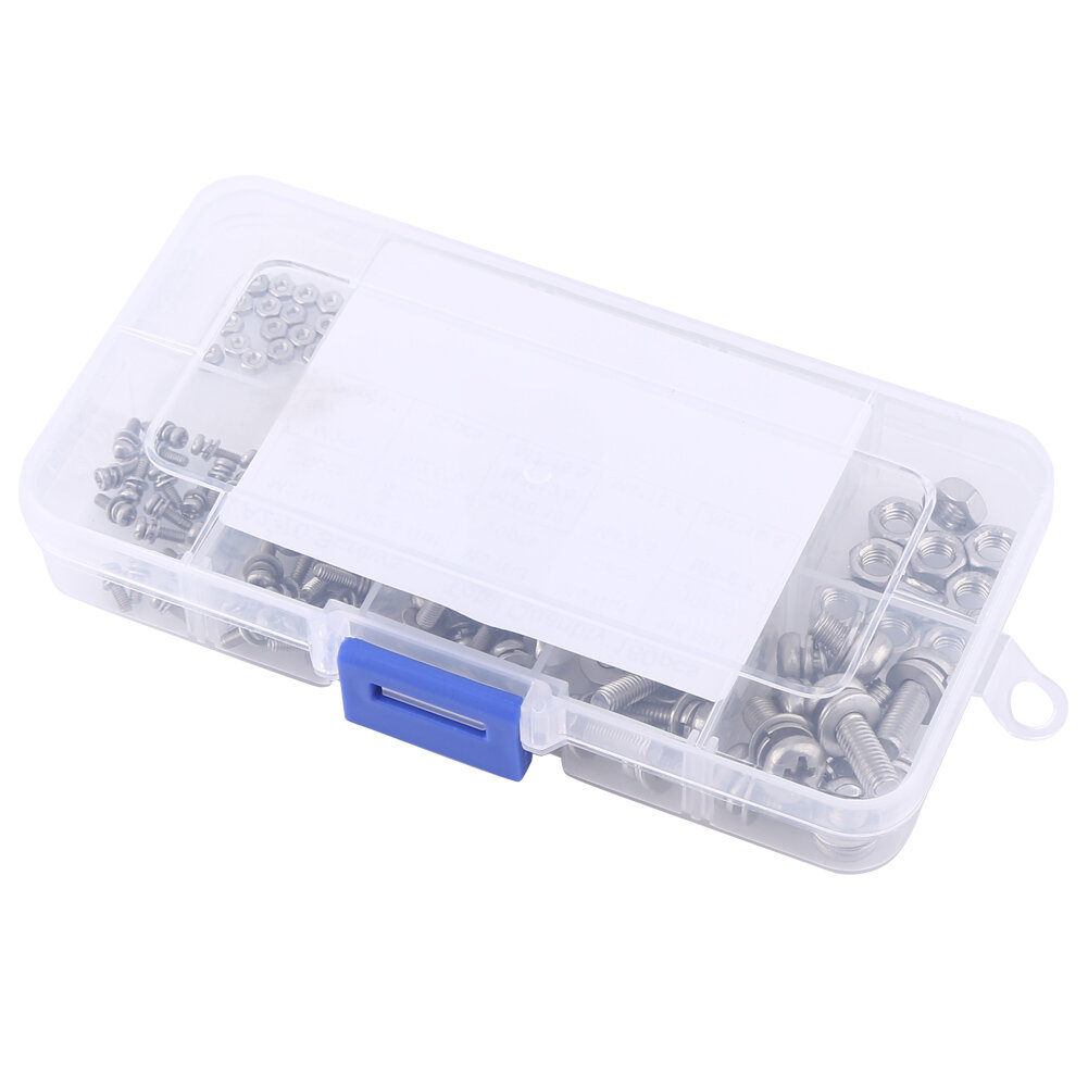Набор винтов и гаек, металлический крепежный комплект, 160 шт, нержавеющая сталь, для инструментов.