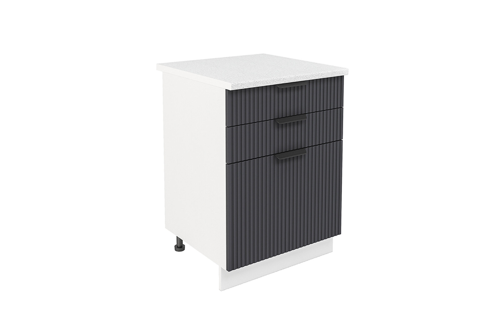 Шкаф нижний Нонтон Норд Line, 60x52x81.5 см, софт маренго / белый