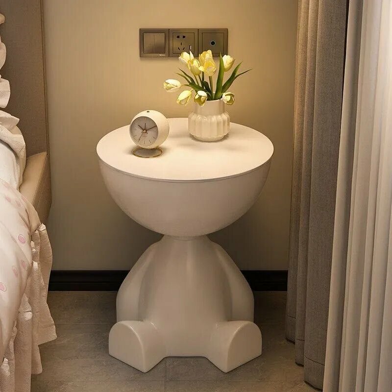 Журнальный стол, круглый，просто，37х37х41 см，бежевый