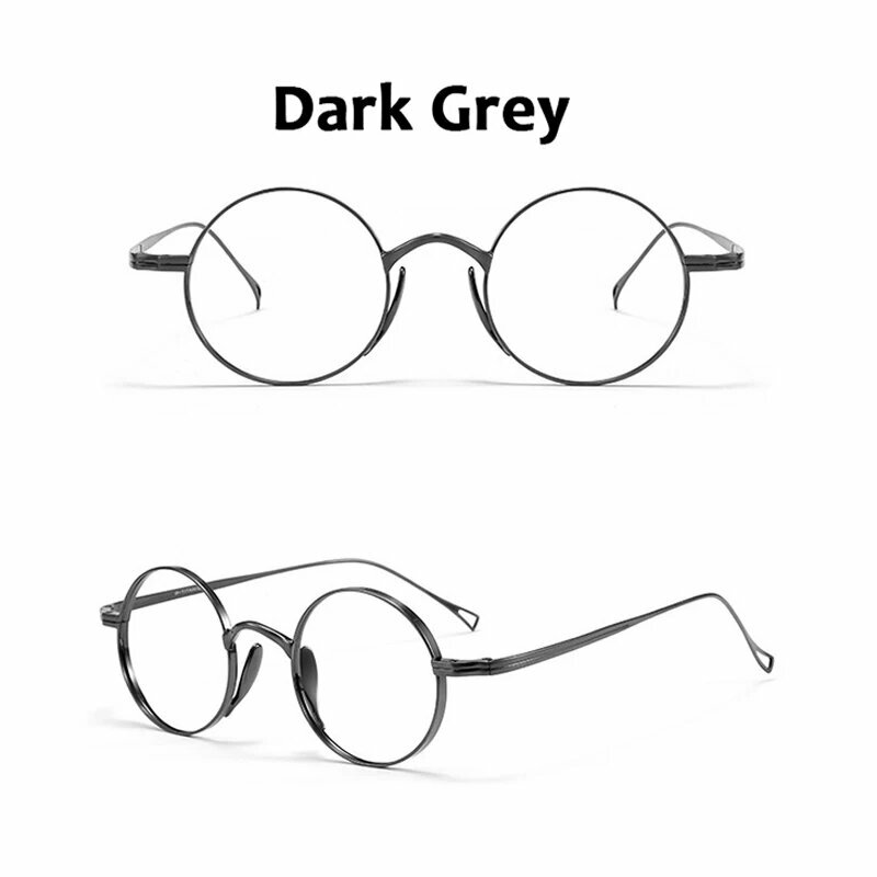 LS Ретро очки из титана Dark Grey, Серый